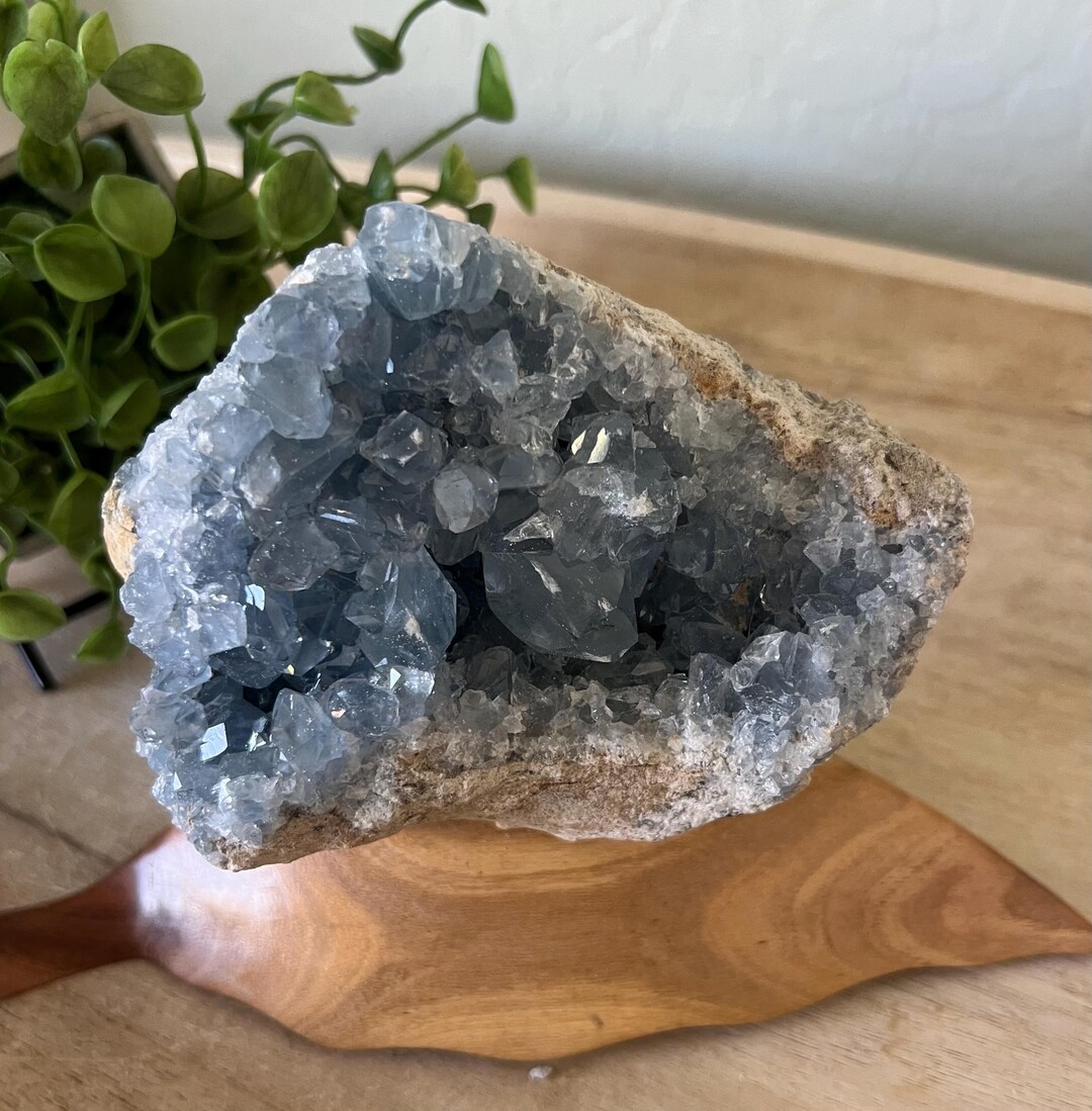 Gorgeous Deep Blue Celestite Cluster Large Teeth Very Little Matrix ...