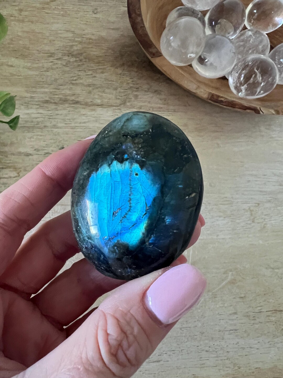 Blue Flash Labradorite Palm Stone | Iridescent Crystal, 2.5 Inch - Etsy