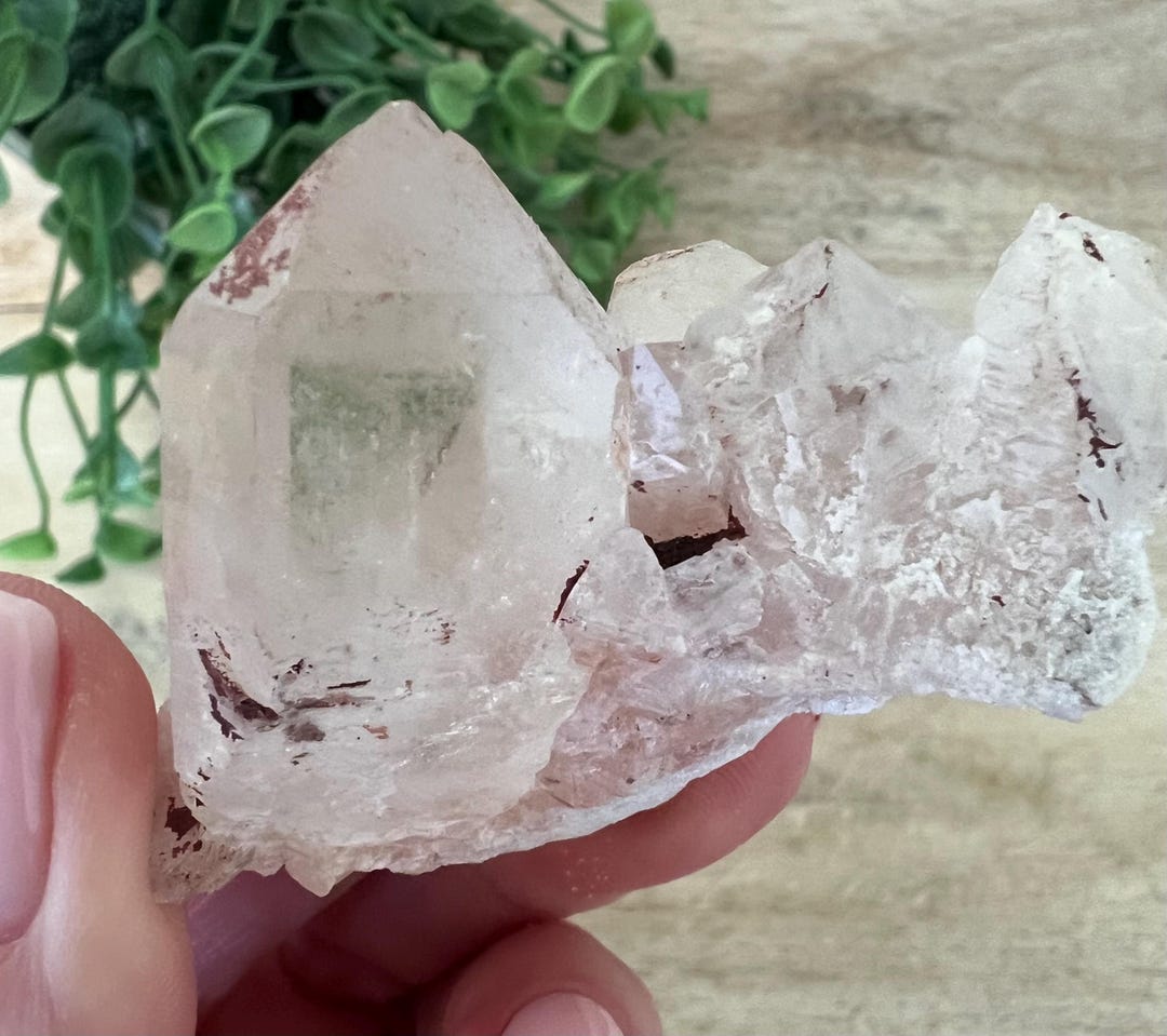 Pink Himalayan Quartz Cluster Large Stunning Clear Points With Pink ...
