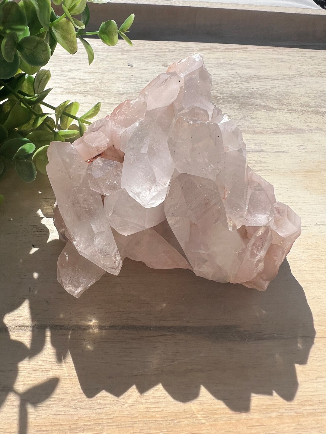 Soothing Pink Himalayan Quartz Cluster Stunning Clear Points With a ...