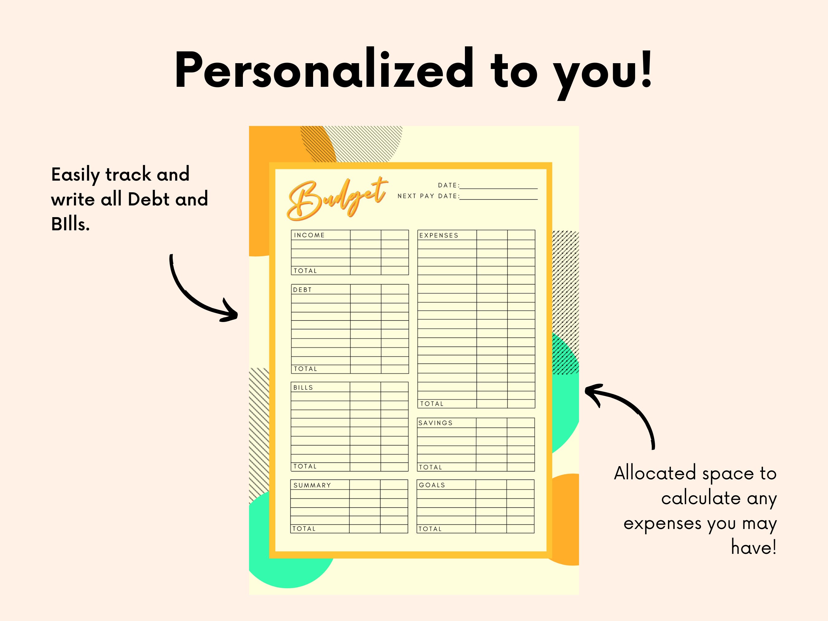 Budget Overview Template, Printable and Customizable, Budget Binder ...