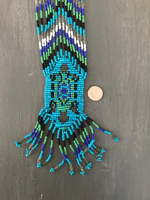 Artistic Native American seed bead necklace | Southwe… - Gem