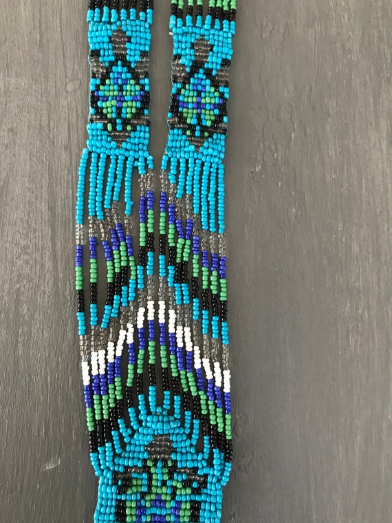 Artistic Native American seed bead necklace | Southwe… - Gem