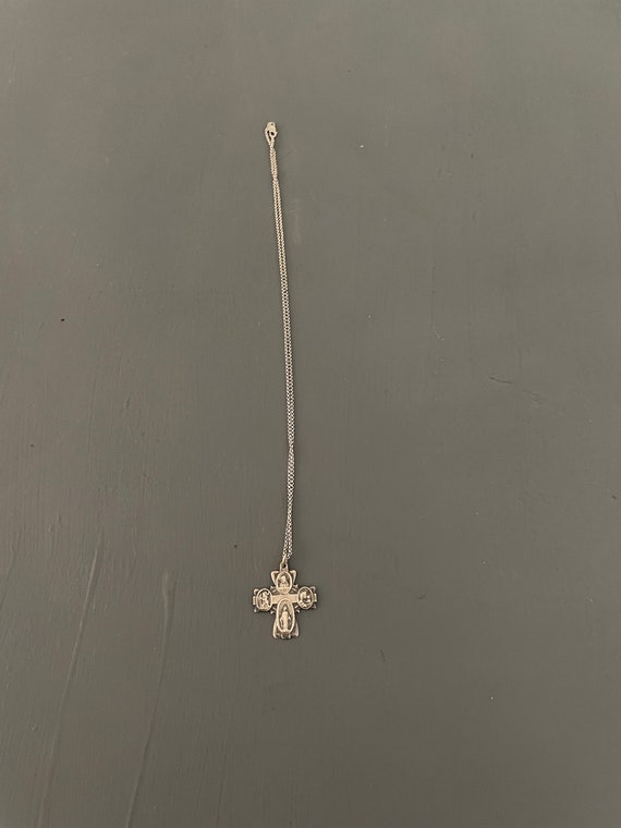 Four Way Cross | Vintage Sterling Religious Medal - Gem