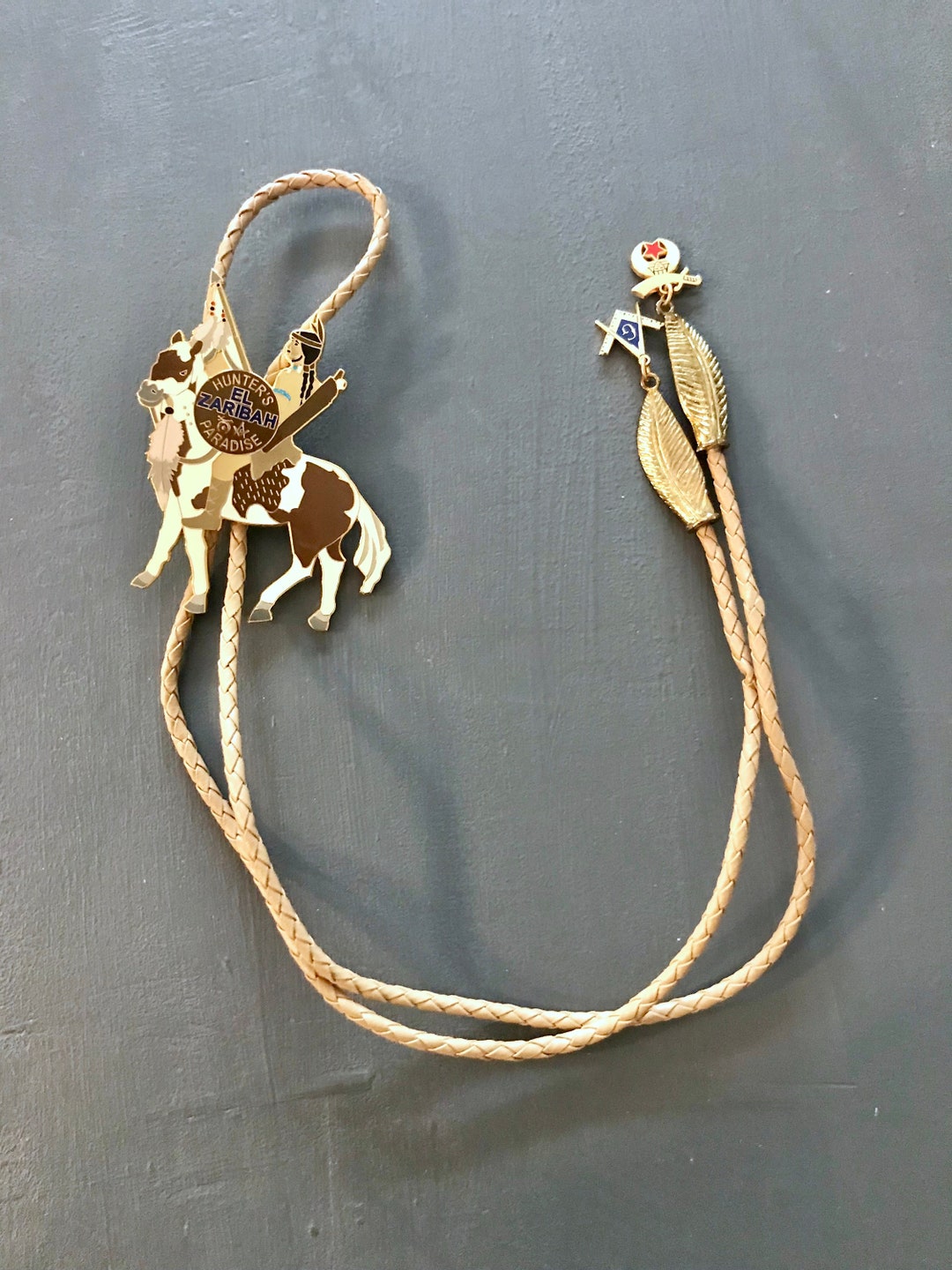 Toho Hunter Kachina Bolo Tie El Zaribah Masonic Shriner Bolo - Etsy