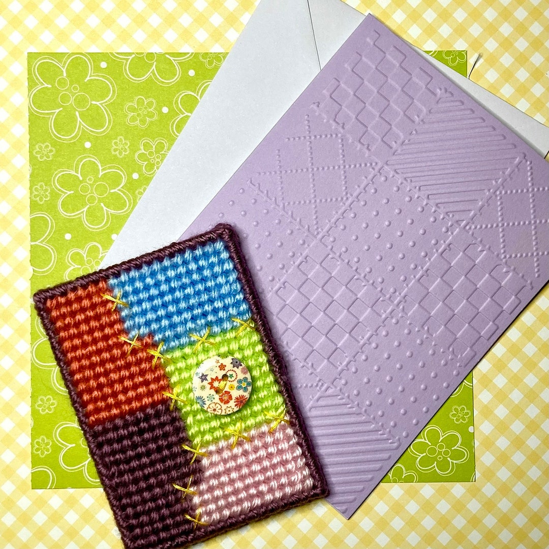 Plastic Canvas: "spring Patchwork" Gift Card Holder Set (gift Card ...