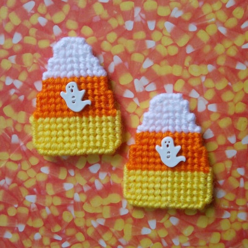 Plastic Canvas: Candy Corn Magnets set of 2 | Etsy