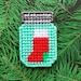 Plastic Canvas Pattern Pages: Mason Jars stockings and Trees 4 Designs ...