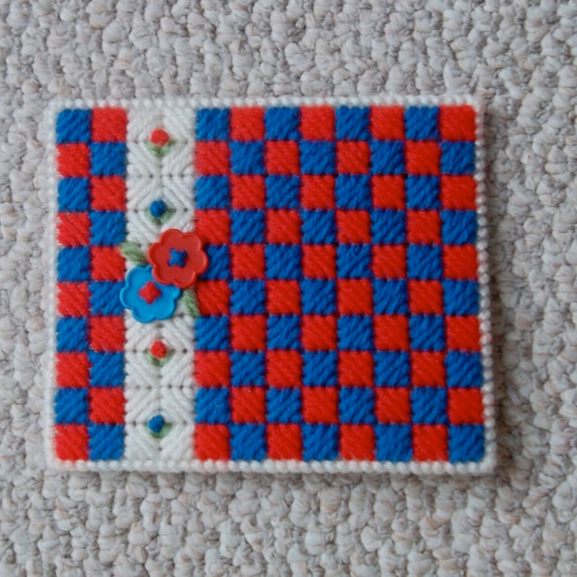 Plastic Canvas Pattern: colorful Buttons Napkin Holder - Etsy