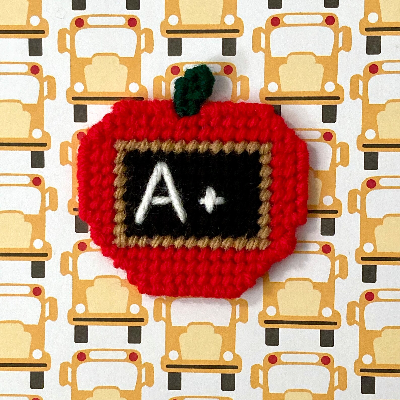 Plastic Canvas: Chalkboard Apples Magnets set of 2 - Etsy