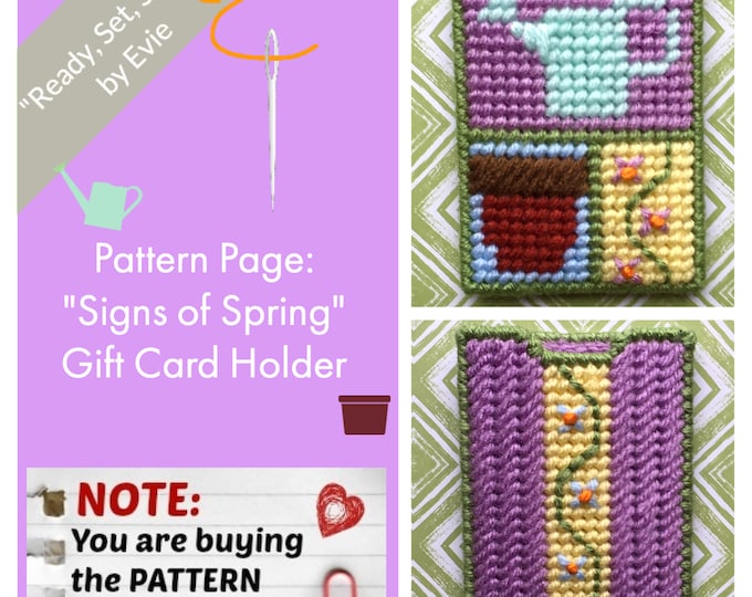 Plastic Canvas Pattern Pages: "signs of Spring" Gift Card Holder ...