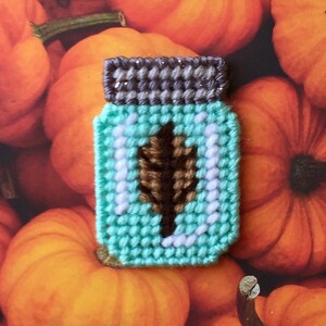 Plastic Canvas Pattern Pages: Mason Jars -- "fall, No. 2" (4 Designs ...