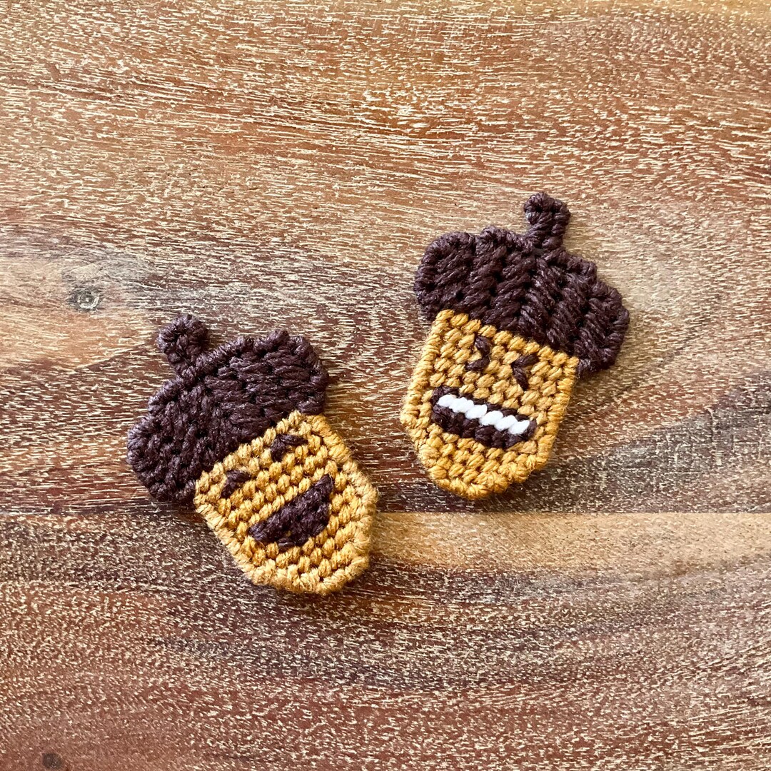 Plastic Canvas: Acorn Magnets set of 2 - Etsy