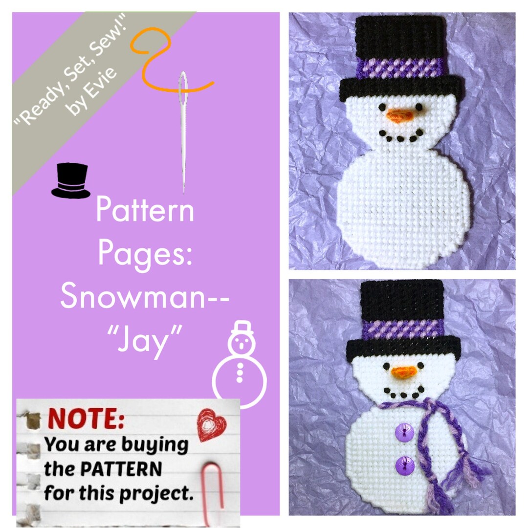 Plastic Canvas Pattern Pages: Snowman -- "jay" (graphs and Photos, No ...