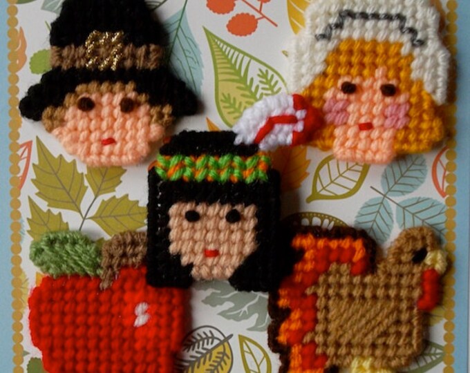 Plastic Canvas: Mini Magnets -- Thanksgiving Motifs (set of 5) - Etsy