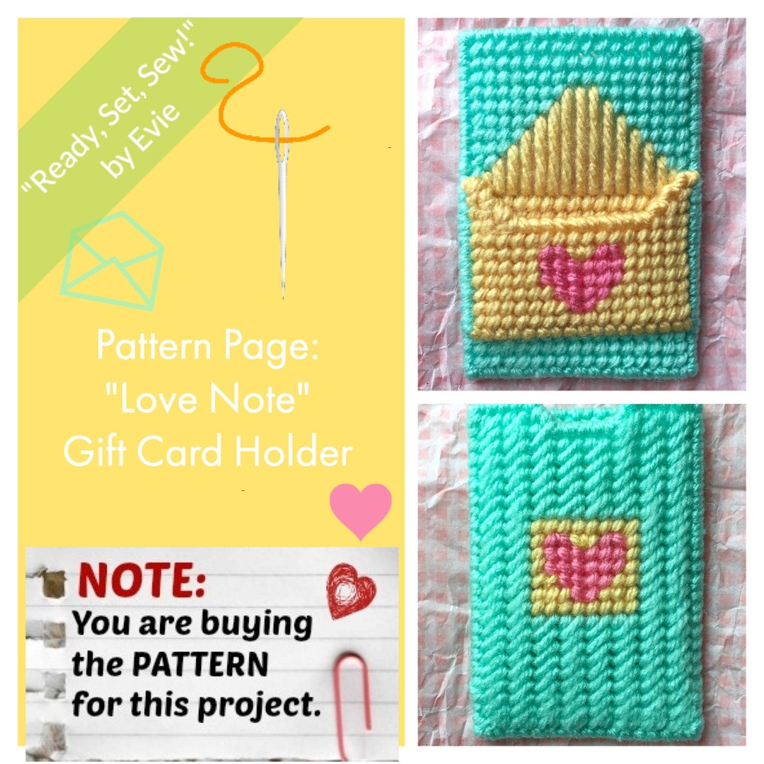 Plastic Canvas Pattern Pages: "love Note" Gift Card Holder With Small ...
