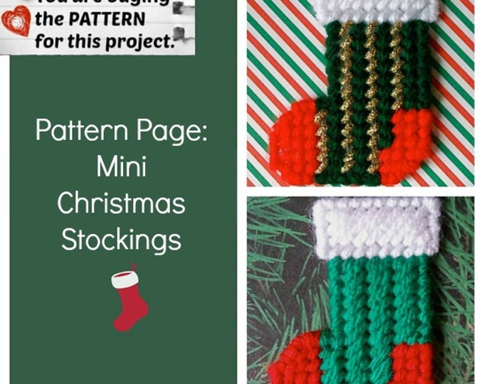 Plastic Canvas Pattern Page: "mini Christmas Stockings" (2 Designs ...