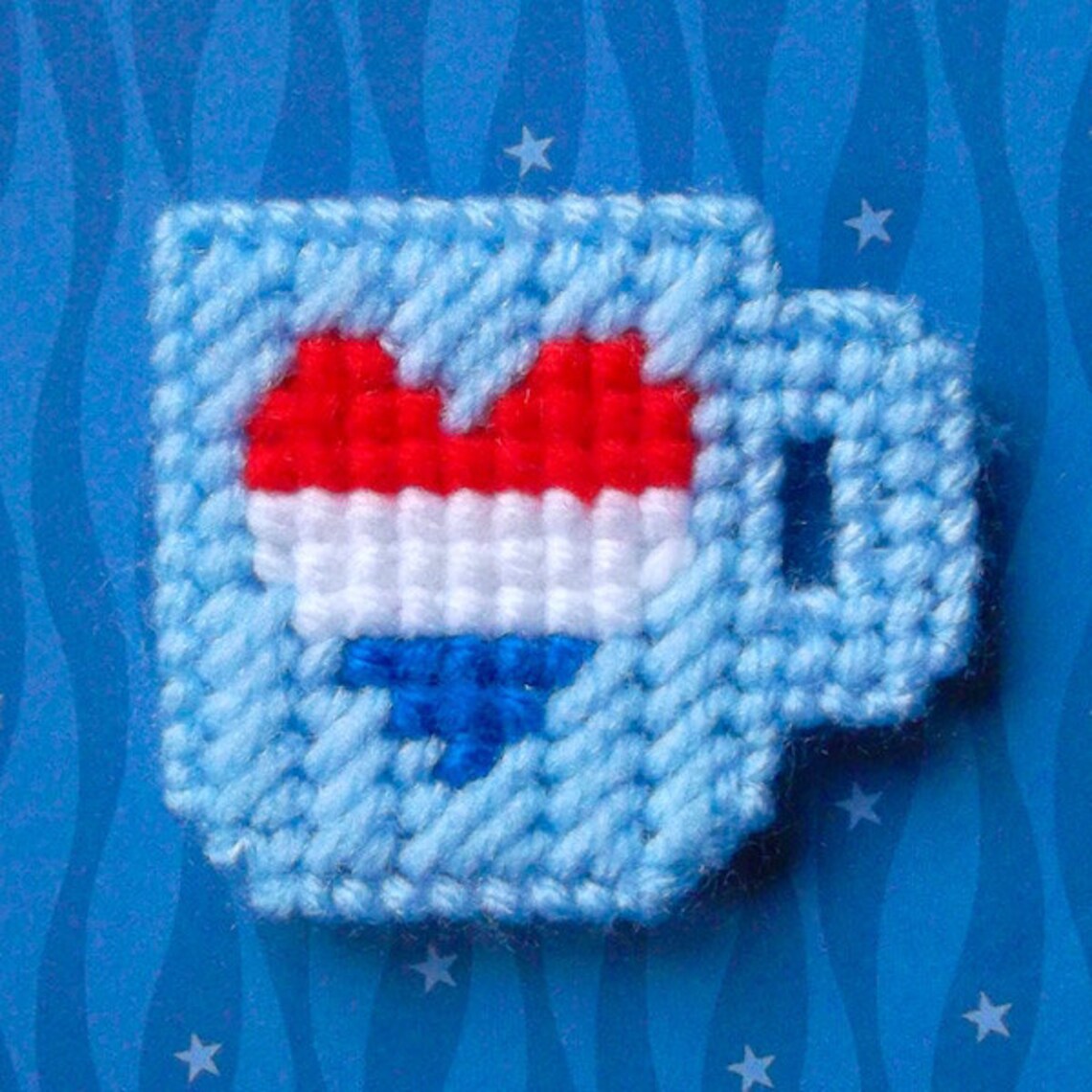 Plastic Canvas Pattern Page: "july Mini Mug and Heart" (2 Designs ...