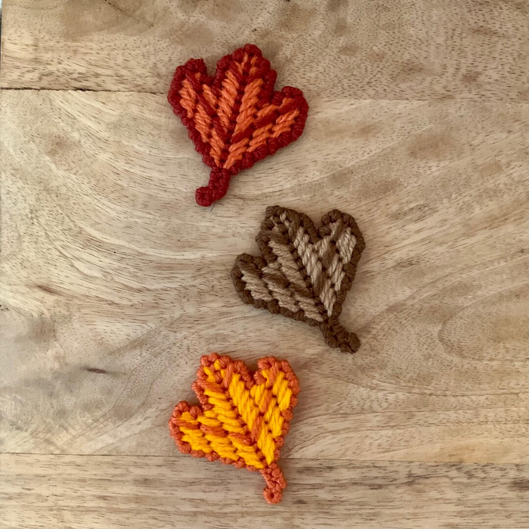 Plastic Canvas: Tiny Autumn Leaf Magnets (set of 3) - Etsy