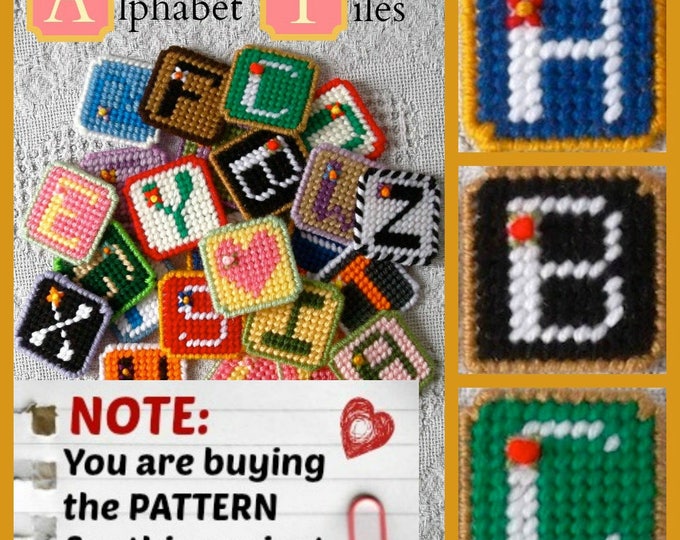 Plastic Canvas Pattern: "alphabet Tiles" (26 Designs, One for Each ...