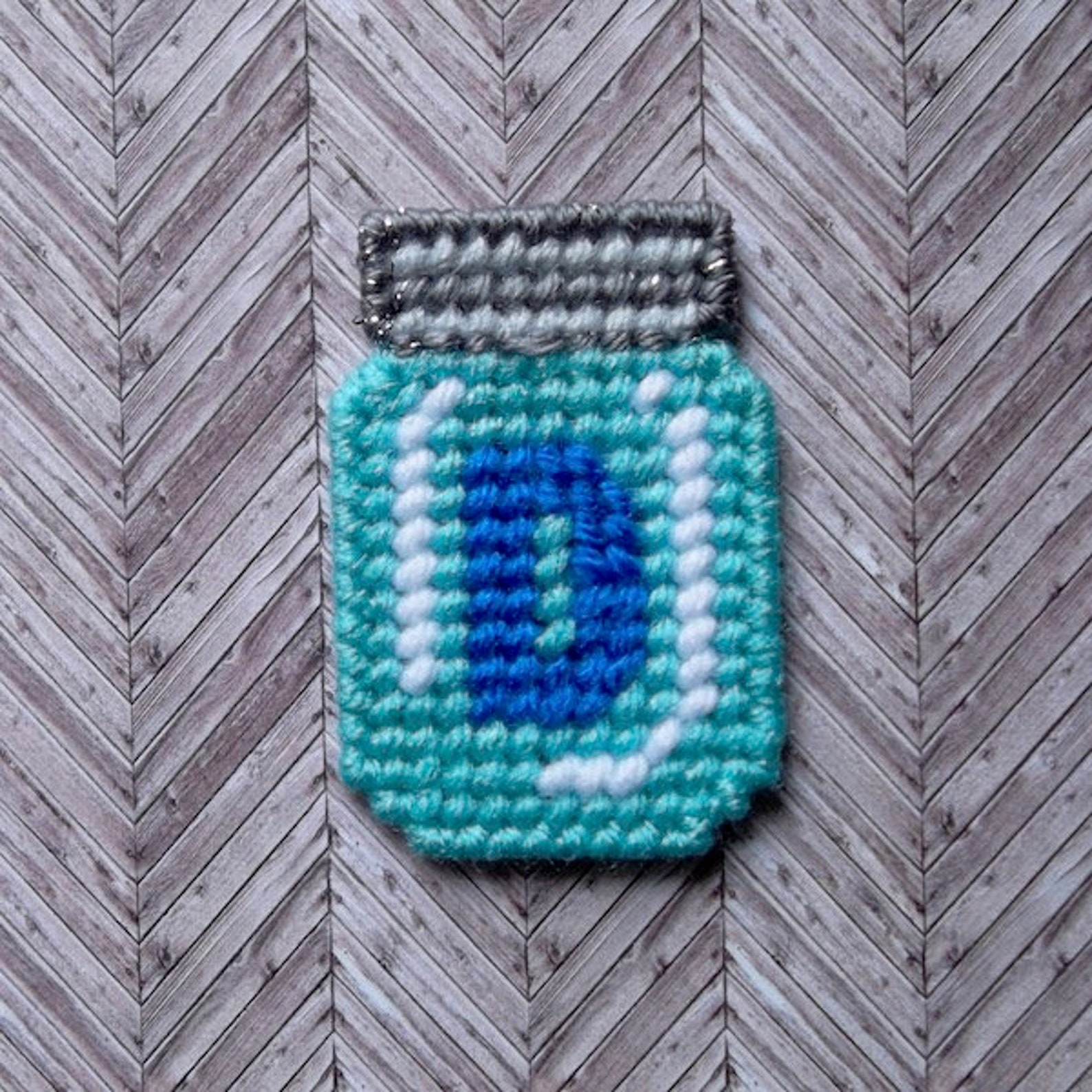 Plastic Canvas: DAD Mason Jar Magnets set of 4 | Etsy