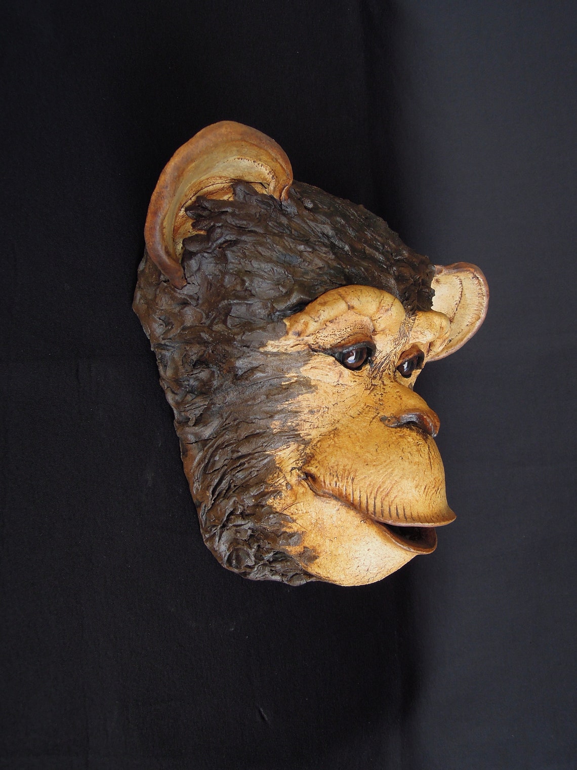 Handmade Ceramic Monkey Original Chimp Sculpture Cute Animal | Etsy