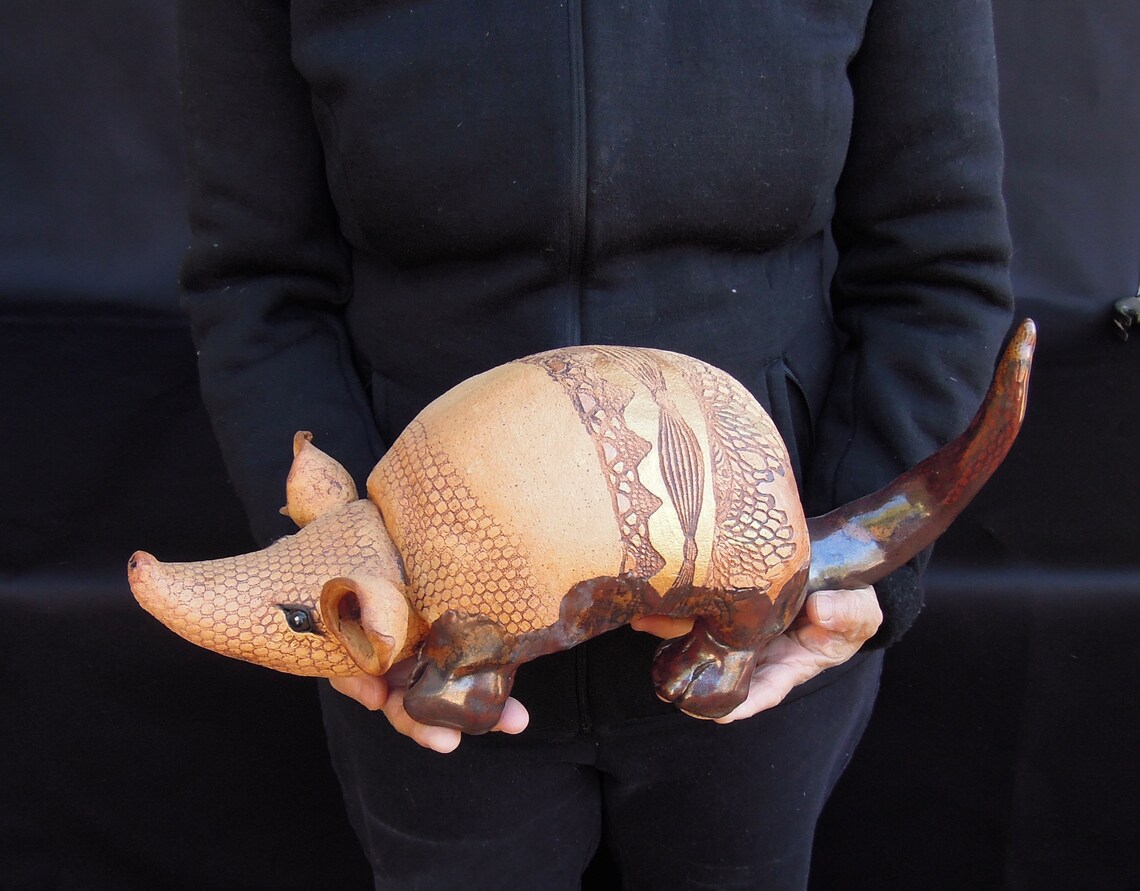 Unique Ceramic Armadillo, Original Animal Art, Southwest Decor, South ...