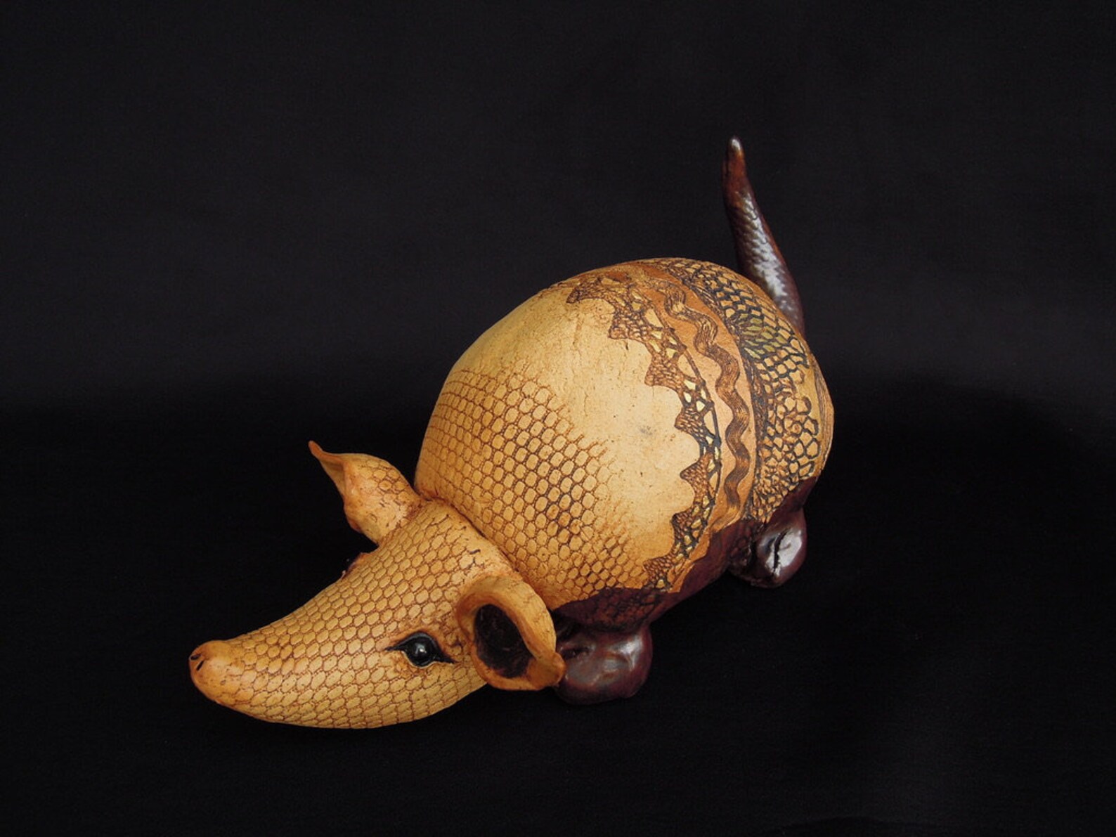 Unique Ceramic Armadillo Original Animal Art Southwest - Etsy