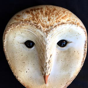 Handmade Original Ceramic Owl Mask Clay Art Mask Owl Sculpture | Etsy