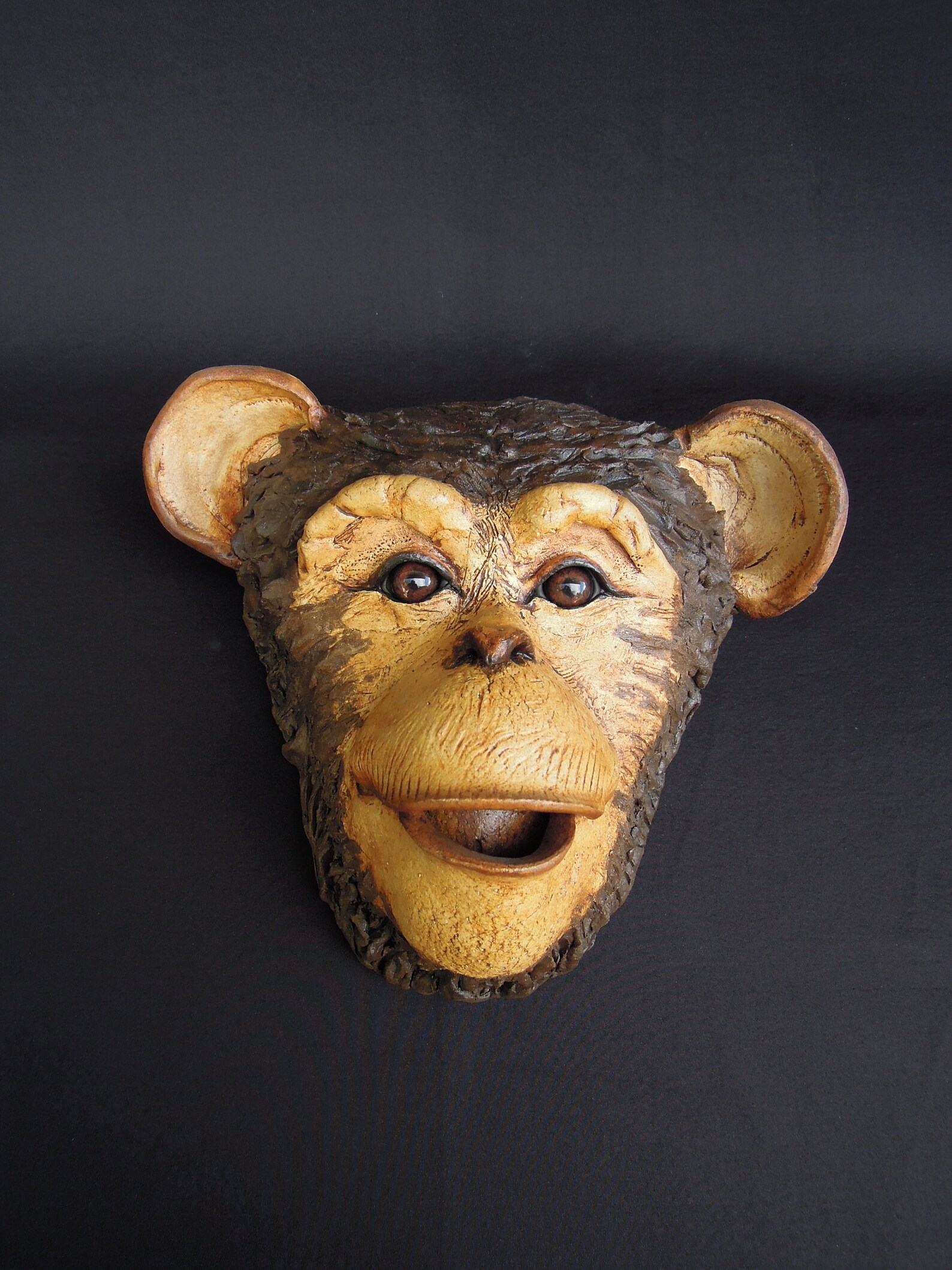 Handmade Ceramic Monkey Original Chimp Sculpture Cute Animal | Etsy