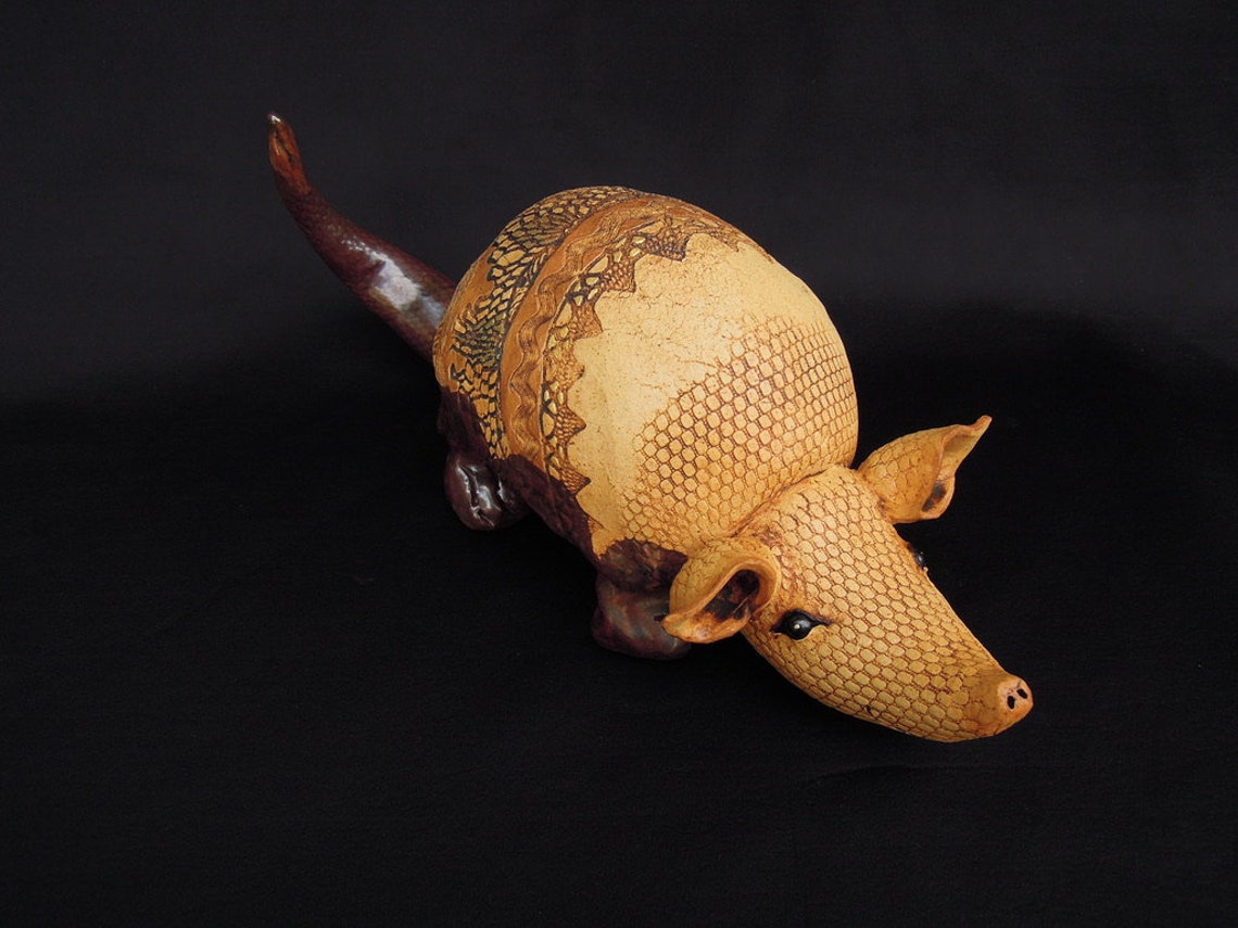 Unique Ceramic Armadillo Original Animal Art Southwest - Etsy