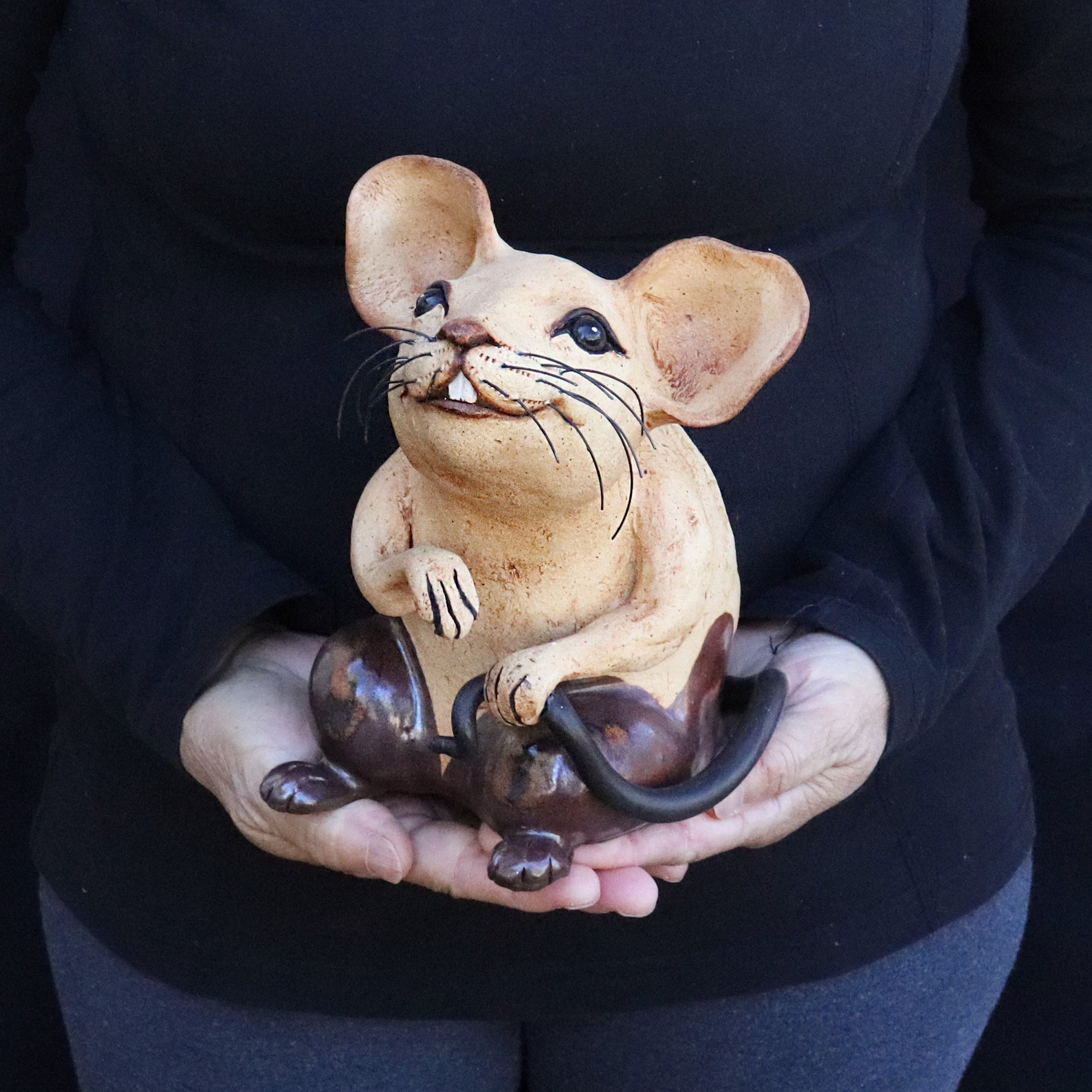 Handmade Ceramic Mouse Sculpture Original Pottery Home Decor - Etsy