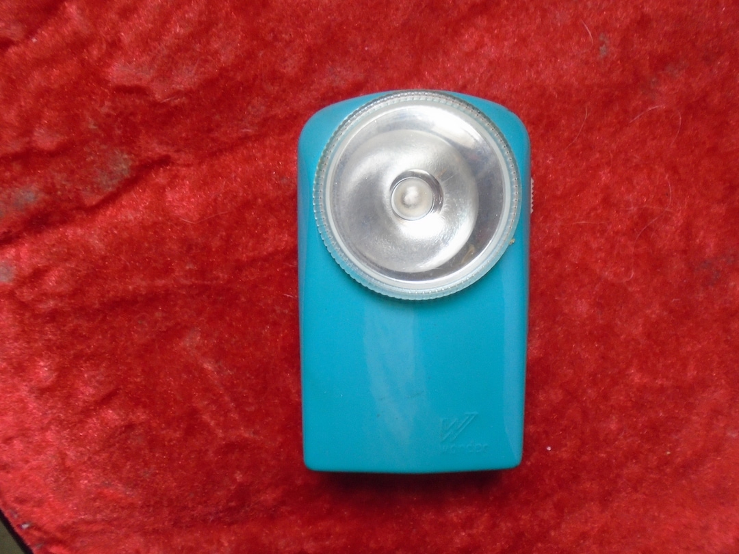 Vintage Little Wonder Flashlight, Made in France, Aqua or Turquoise ...