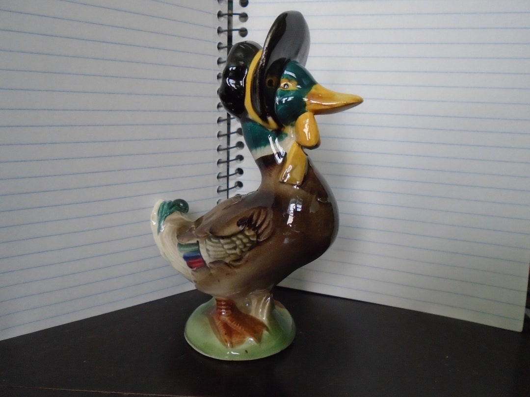 Mother Goose Figurine, Vintage Ceramic Goose in Bonnet - Etsy