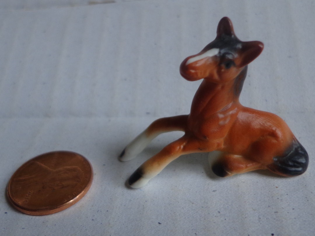 Vintage Bone China Miniature Colt: Dollhouse Fairy Garden Display - Etsy