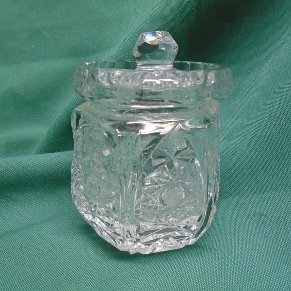 Pressed Glass Jar - Etsy