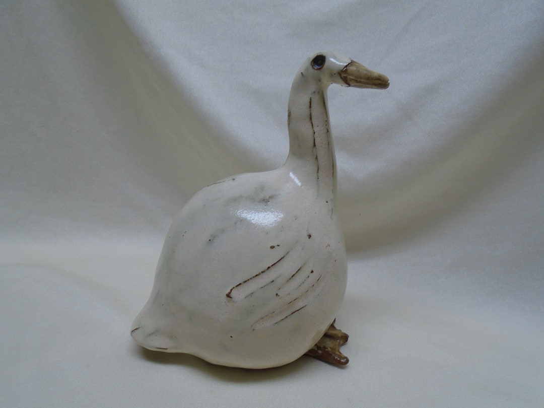 7" Hand Made Pottery Duck, Signed and Dated, Broken Toe on Left Foot - Etsy