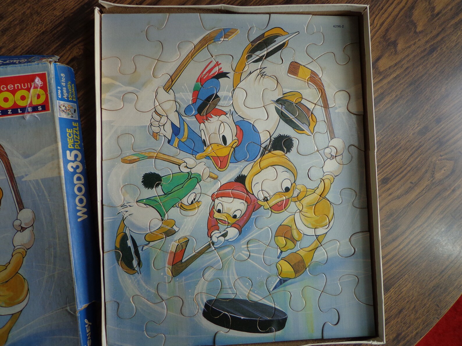 Donald Duck & Nephews Wood Jigsaw Puzzle, 35 Pieces, Ice Hockey - Etsy