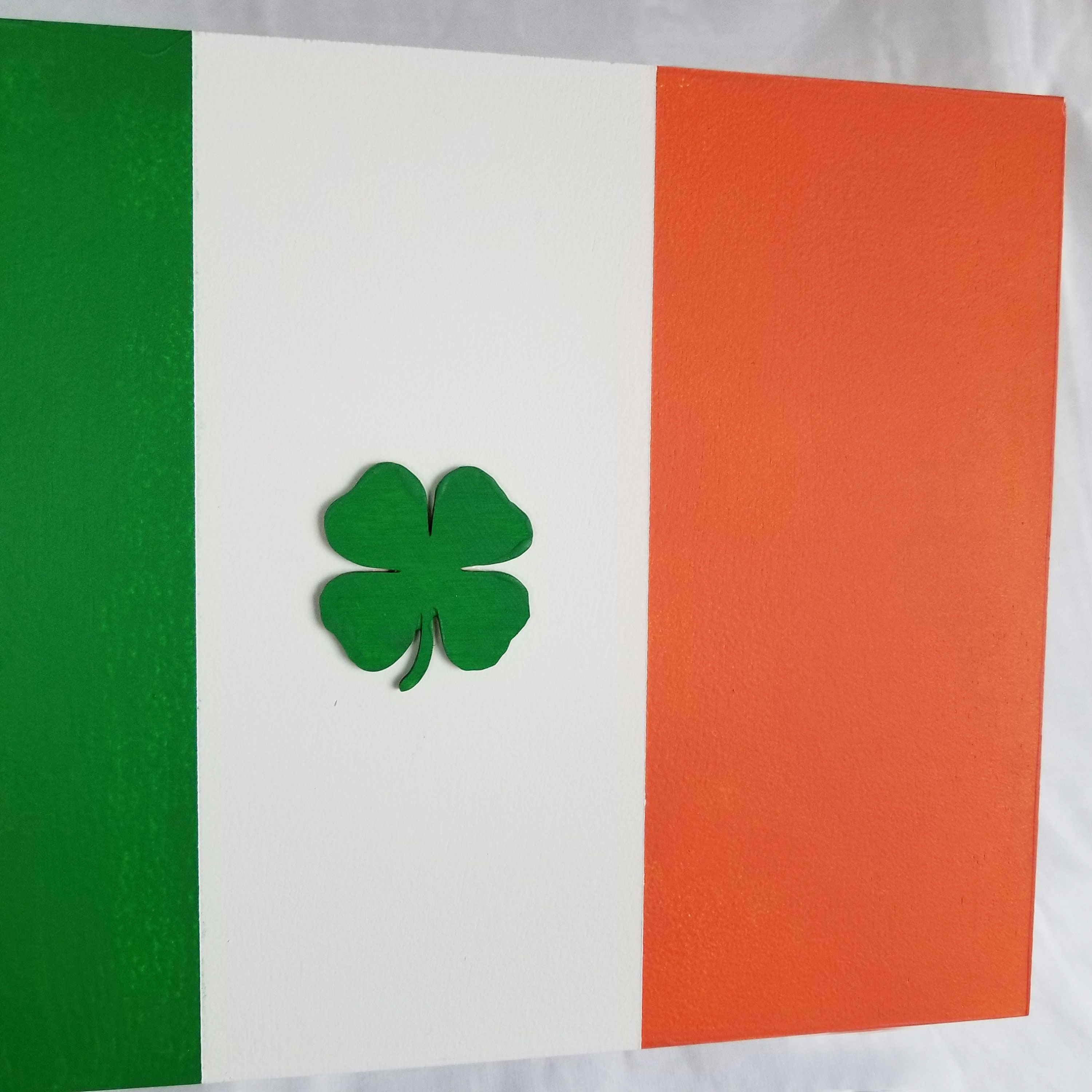 Irish Flag Painted on Wood, Wooden Flag Wall Decor 9x12, Irish Decor ...