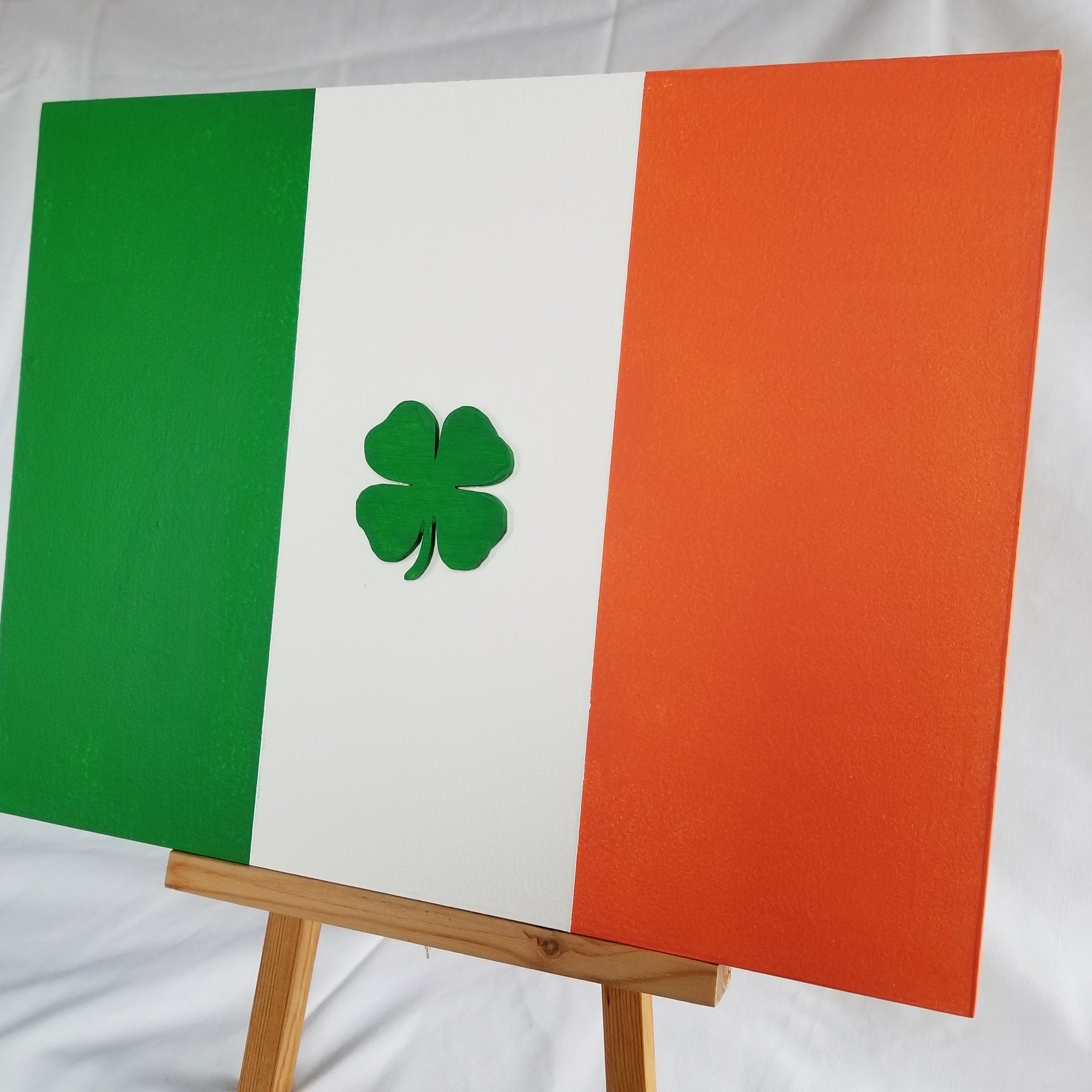 Irish Flag Painted on Wood, Wooden Flag Wall Decor 9x12, Irish Decor ...
