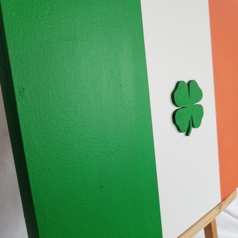 Irish Flag Painted on Wood, Wooden Flag Wall Decor 9x12, Irish Decor ...