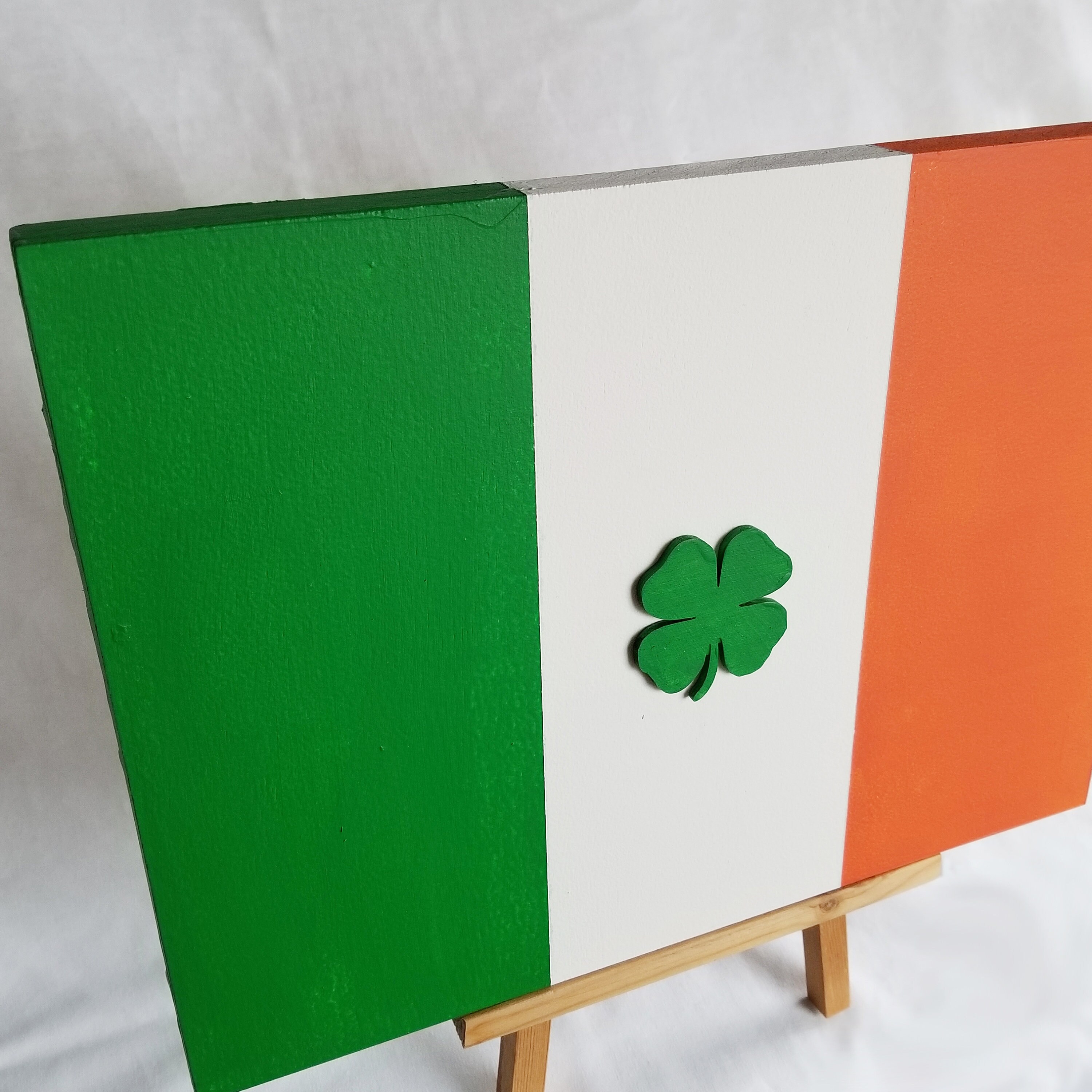 Irish Flag Painted on Wood, Wooden Flag Wall Decor 9x12, Irish Decor ...