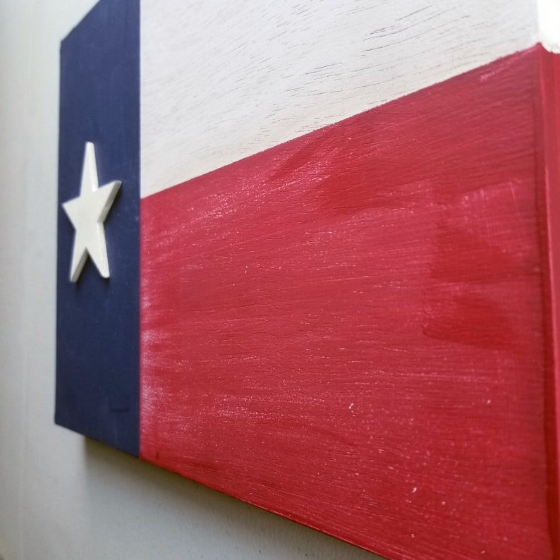 Texas State Flag on Wood, Wooden Flag Wall Decor 9x12, Texas Flag Decor ...