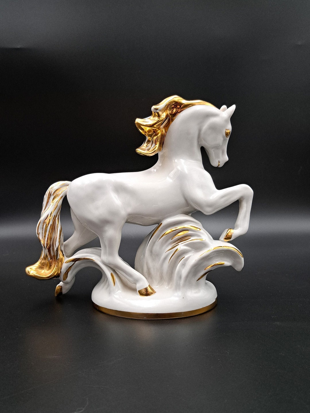 Porcelain Horse Figurine/ Horse-fire Porcelain Sculpture/ Lomonosov ...