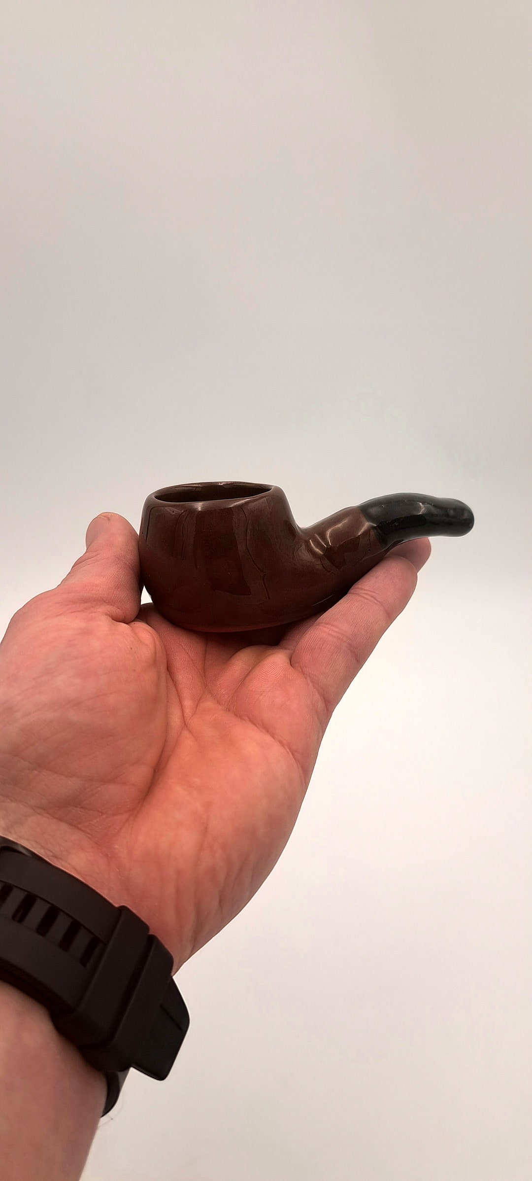 Pipe Ceramic Smoking Glazed Clay L Pipe Decoration, Handmade Glazed ...