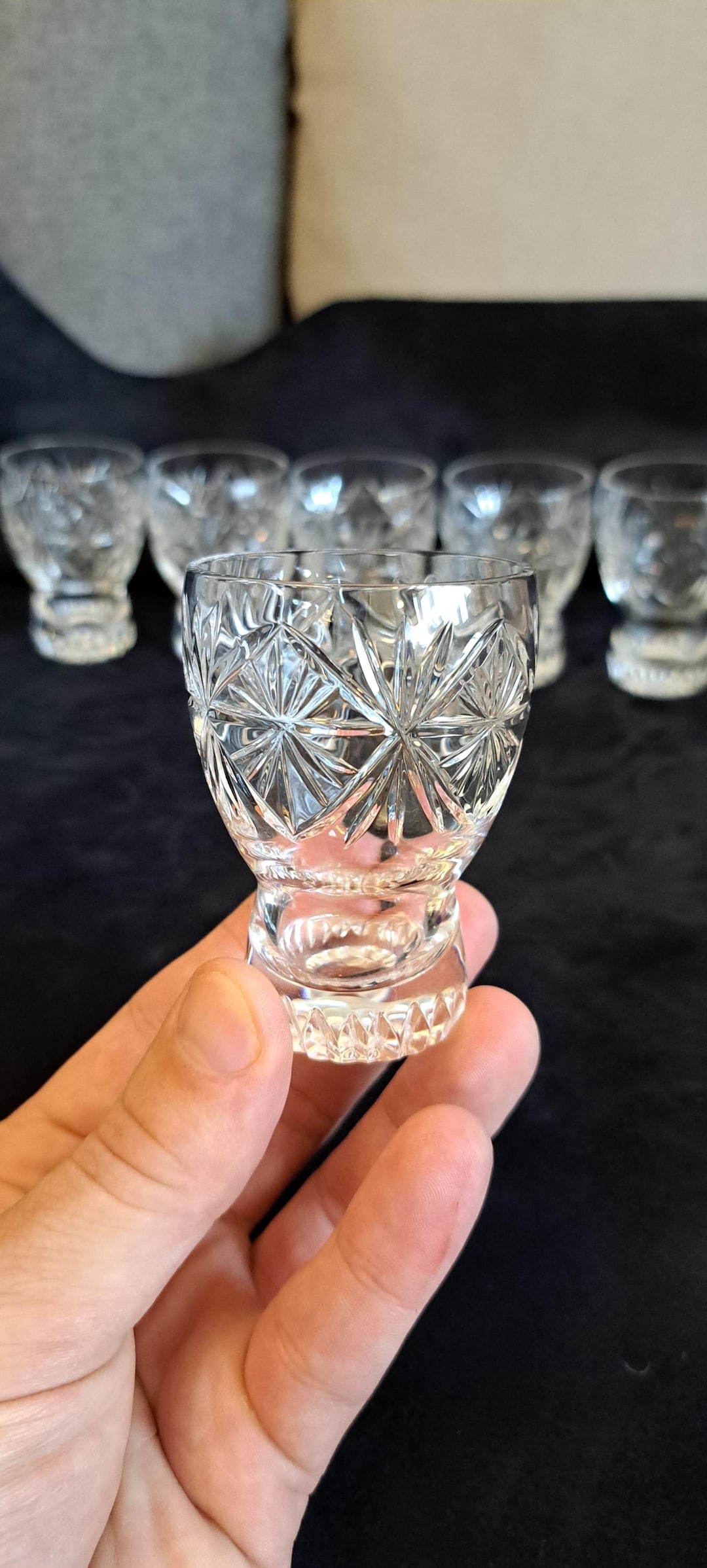 Crystal Shots Vintage, Set of 6 Vintage Shots, Vintage Drinking Shot ...