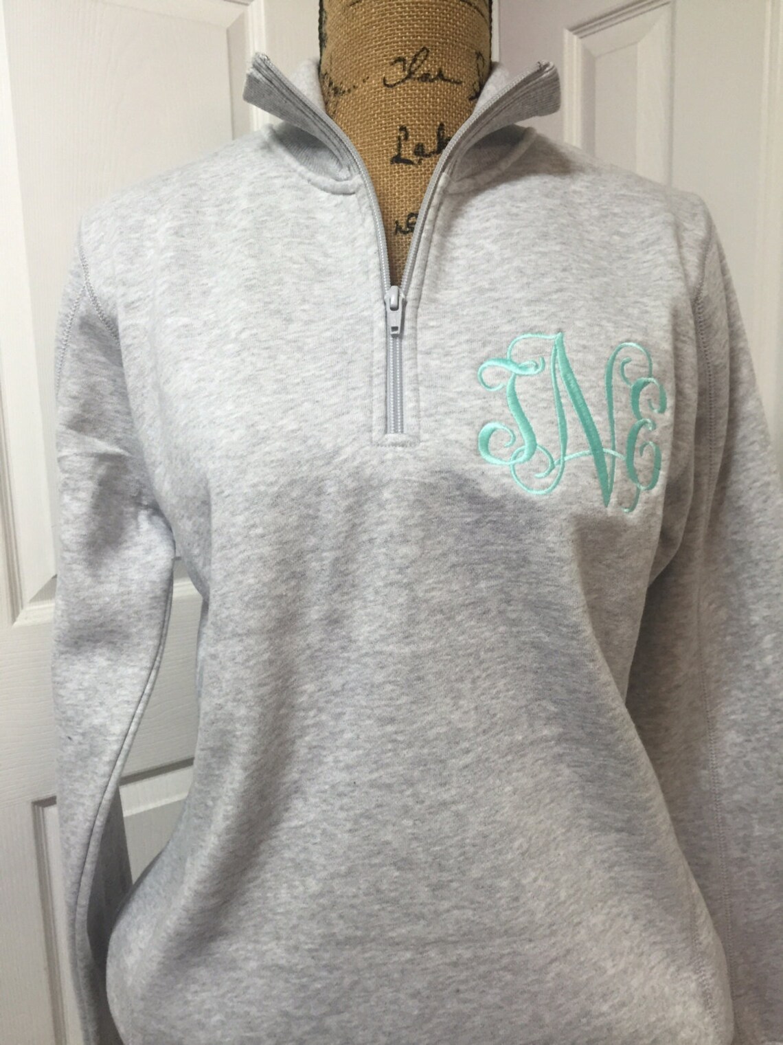 Ladies 1/4 Zip Monogrammed Pullover - Etsy