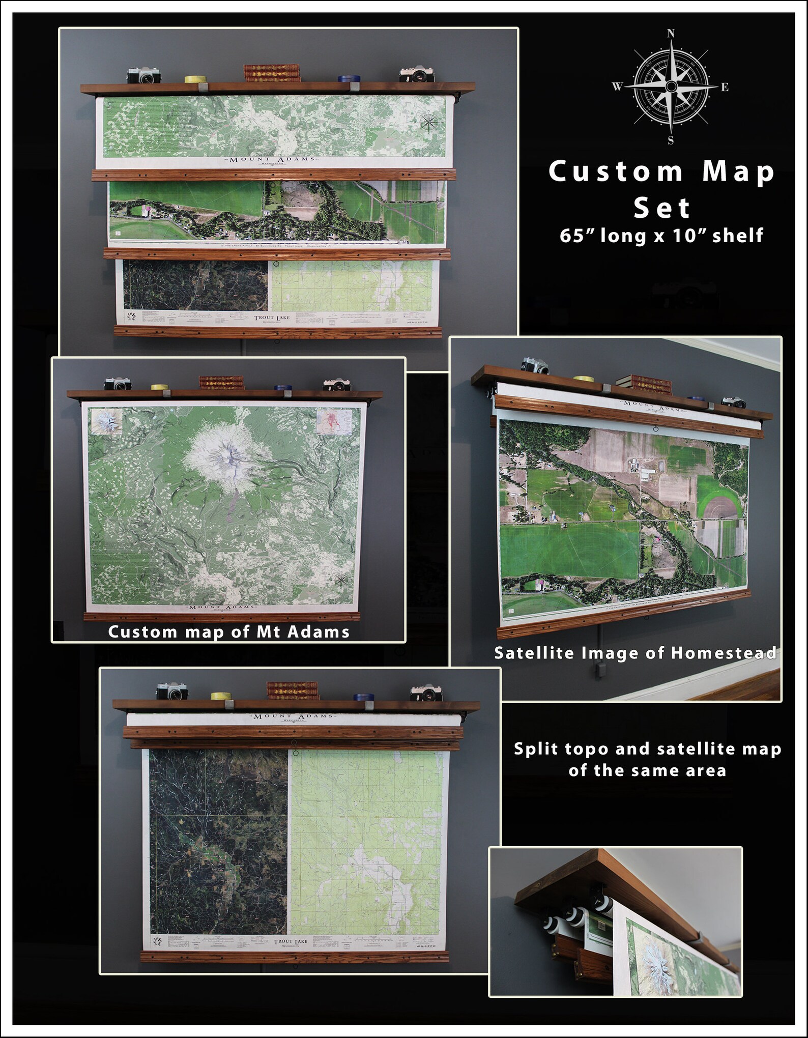 Pull Down Maps. Homeschool Maps. 60 Wide Set. 2 to 4 - Etsy