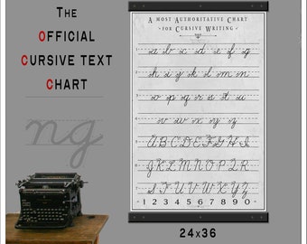 Cursive Chart - Etsy