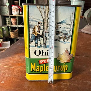 Vintage Ohio Pure Maple Syrup Metal Can - Etsy